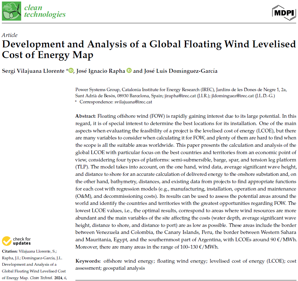 Floating Wind LCOE Map